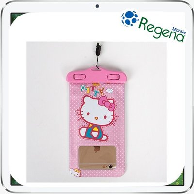100% IPX 8 Standard Waterproof Cartoon Cell Phone ABS Case Bag With Strap