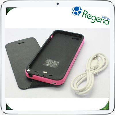 OEM  External backup Battery Portable Mobile Power Bank  for iPhone 5 , Red and white