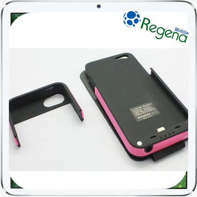 OEM  External backup Battery Portable Mobile Power Bank  for iPhone 5 , Red and white
