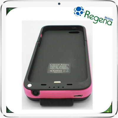 OEM  External backup Battery Portable Mobile Power Bank  for iPhone 5 , Red and white