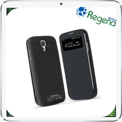 3500mah mobile phone accessories Battery Charger Case With Window Leather Cover power bank for Samsung Galaxy