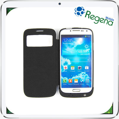 3500mah mobile phone accessories Battery Charger Case With Window Leather Cover power bank for Samsung Galaxy