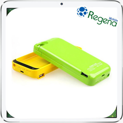 Green Iphone 5 Portable Mobile phone accessories Power Bank 4200Mah iPhone 5C Charger Case