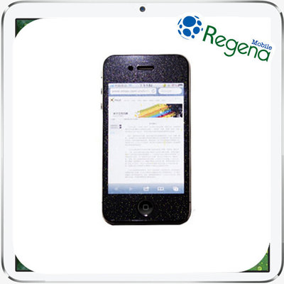 High Clear Iphone 4 / iPhone 4s Lcd Screen Protectors Glod Diamond