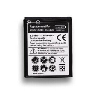Spare Parts Rechargable 1230mAh HTC G13 Cell Phone Battery Replacement