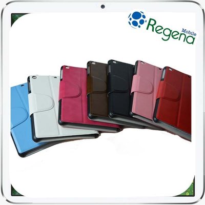 Ipad mini PU Leather Case , Cell Phone Protective Cases in Blue , White , Red , Pink
