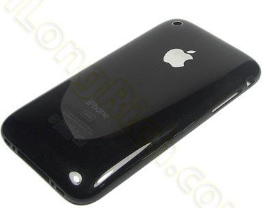 Custom Black iPhone 3G , 3GS Rear Panel / Back Cover Housing Repairing