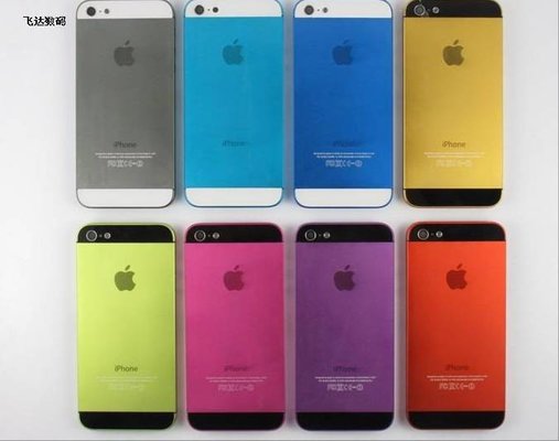 OEM Colorful Battery Cover for iPhone 5 Spare Parts , Pink / Yellow / Rose / Purple