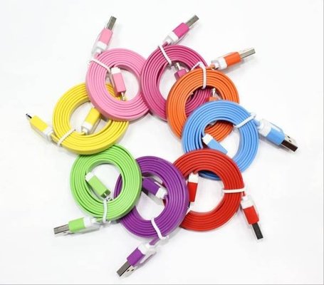 Colorful Iphone 5 USB Cable Apple iPhone Accessory in Pink , Yellow