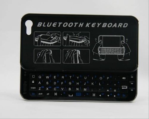 White , Black Iphone 5 Bluetooth Keyboard Case With Hard Case