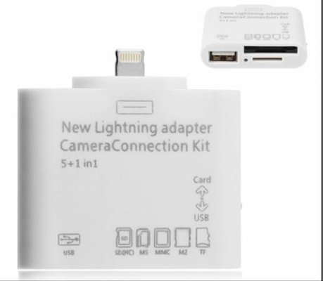 Ipad / Ipod / IPhone 5 lighting Camera Connection Kit 5 In 1 Apple iPhone Accessory
