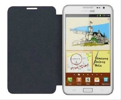 Black , White Samsung Galaxy Note Flip Case / Samsung N7100 Flip Cover
