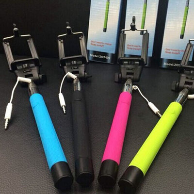 Cell Phone Wireless Selfie Stick z07-5 Plus For Handheld Audio Cable Control Selfiestick