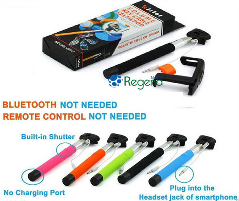 Bluetooth 3 In 1 Original Kjstar z07-7 Cell Phone Selfie Stick Wire Monopod