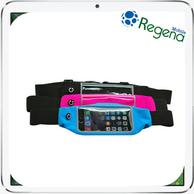 Blue Dustproof Mobile Phone Accessory Smartphone Belt For Outdoor Sport