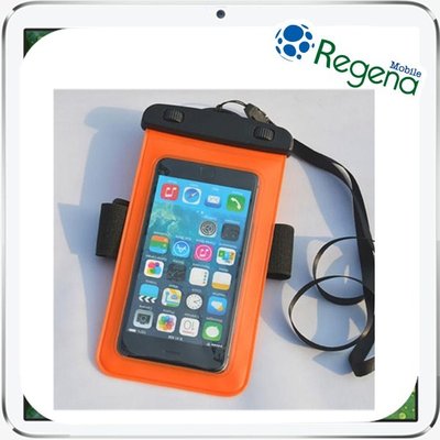 Mobile Phone Accessory Clear Waterproof Pouch Bag Dry Case  with Armband