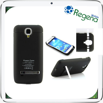 Leather mobile phone accessories Samsung S4 Battery Pack With Stand ,  Power Bank DC 5V