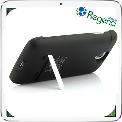 Leather mobile phone accessories Samsung S4 Battery Pack With Stand ,  Power Bank DC 5V