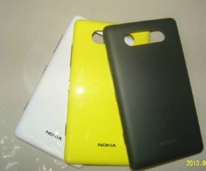Nokia Lumia 820 Back Cover Cell Phone Housing Replacement , Black / White