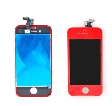 iphone 4 OEM Parts Conversion kit Red Color LCD Digitizer Assembly / Front Cover