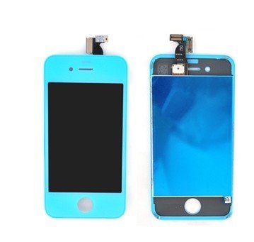Blue Front Cover Conversion Kit For Iphone 4 Spare Parts
