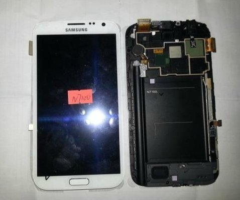 White Samsung Galaxy Note 2 n7100 smartphone LCD diplay digitizer assembly original