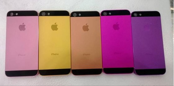 OEM Colorful Battery Cover for iPhone 5 Spare Parts , Pink / Yellow / Rose / Purple