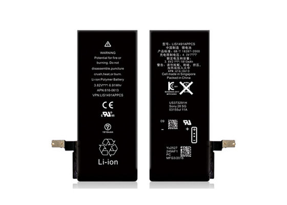 Blue IPhone 6 Cell Phone Lithium Ion Battery Low Impedance 4 - 6 Hours Charging