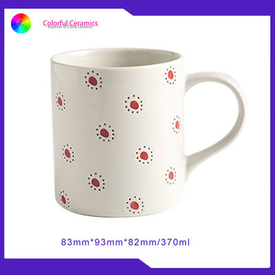 Modern Hand Printed Ceramic Coffee Mugs Geometrical Use In Office Or School
