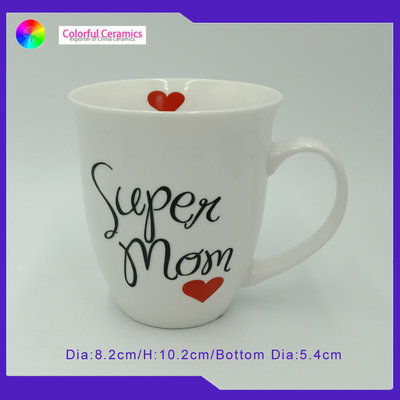 Gift Souvenir Use Bone China Travel Mug Letter Printing For Mother'S Day
