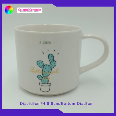 Eco - Friendly Decal Coffee Mug Stackable Hand Painted Ceramic Mugs