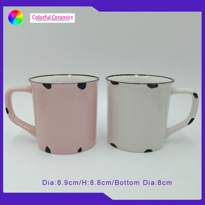 Enamel Glazed White Ceramic Coffee Mugs New Bone China Mug With Glaze