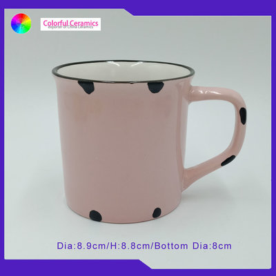 Enamel Glazed White Ceramic Coffee Mugs New Bone China Mug With Glaze