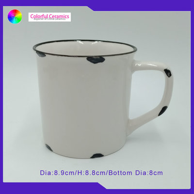 Enamel Glazed White Ceramic Coffee Mugs New Bone China Mug With Glaze