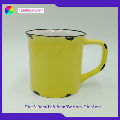 Enamel Glazed White Ceramic Coffee Mugs New Bone China Mug With Glaze