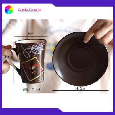 Tableware Ceramic Cup And Saucer Colorful Tea Cup And Saucer Gift Set
