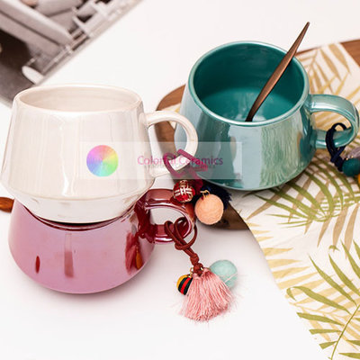 water mug ceramic cup coffee cup breakfast cup milk mug pearly-lustre electroplate glaze