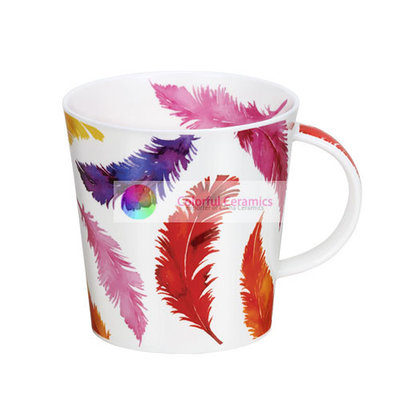 Gold Feather 480ml Decal Coffee Mug For Restaurant Home And Party