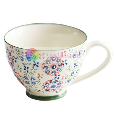 High Capacity Promotional Ceramic Coffee Mugs European Style For Breakfast Cereal