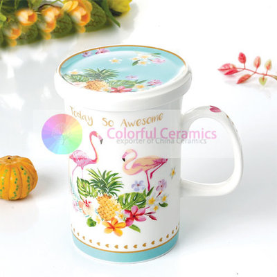 ceramic coffee mug with lid 360ml coffee cups water mug drinking ware decal custom coffee mugs