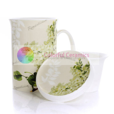 ceramic coffee mug with lid 360ml coffee cups water mug drinking ware decal custom coffee mugs