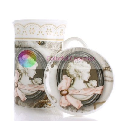 ceramic coffee mug with lid 360ml coffee cups water mug drinking ware decal custom coffee mugs