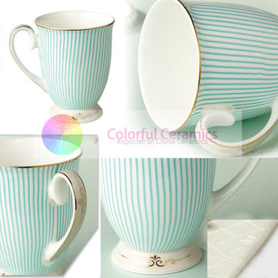 ceramic coffee cup with lid 300ml decal gold rim foot mug milk mug watre cups custom coffee mugs