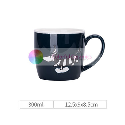 Hand Painted Custom Ceramic Coffee Mugs 300ml Glaze Can Be Use In Dishwasher