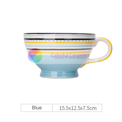 350ml Hand Painted Coffee Cups European Style Microwave Dishwasher Use