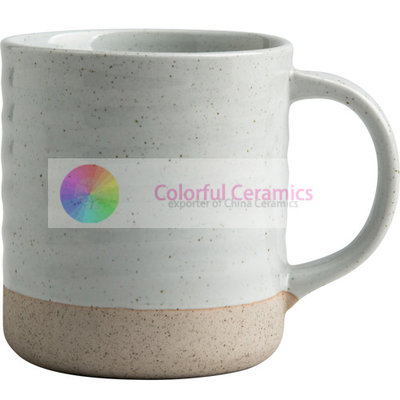 500ml Large Ceramic Coffee Mugs Sesame Dot Pattern Microwave Dishwasher Use