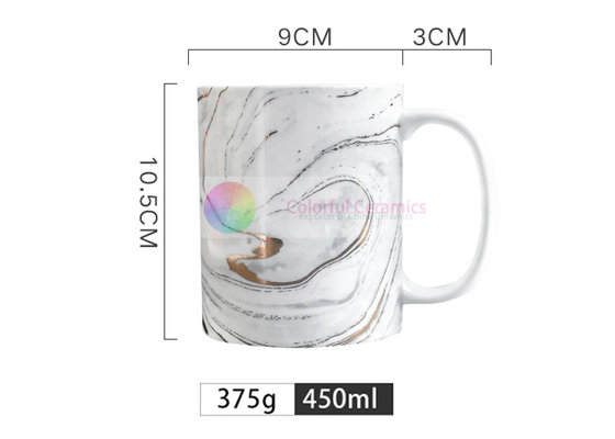 Nordic Marble Custom Ceramic Coffee Mugs Fashionable For Cappuccino