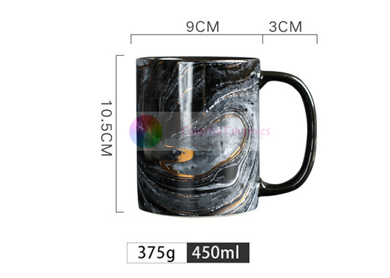 Nordic Marble Custom Ceramic Coffee Mugs Fashionable For Cappuccino