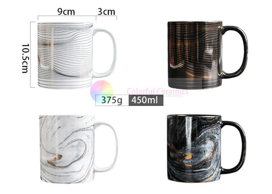 Nordic Marble Custom Ceramic Coffee Mugs Fashionable For Cappuccino