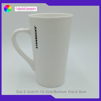 Handmade Custom Printed Ceramic Mugs Tall Type Food Contact Safe
